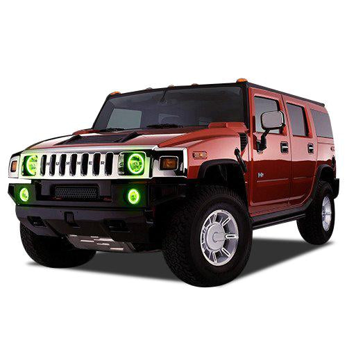 Hummer H3 ColorChase Headlight & LED Halo Fog Light Kit 2006-2010 ...