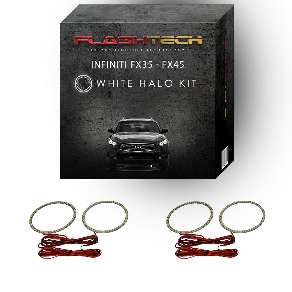 Infiniti FX35 / FX45 White LED Halo Headlight Kit 2005-2010 – Autotrendsms